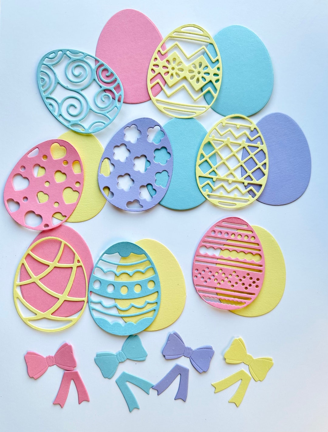 Die Cut Easter Eggs and Bows Easter Eggs and Bows Spring Die Cuts ...