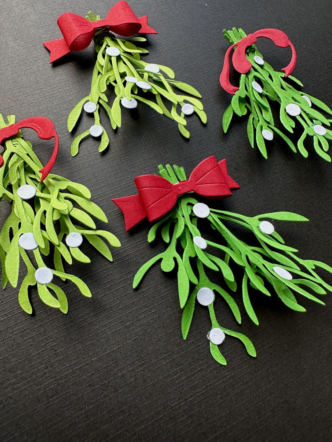 Die Cut 3D Mistletoe L Mistletoe Bunch L Christmas Die Cuts L Christmas ...