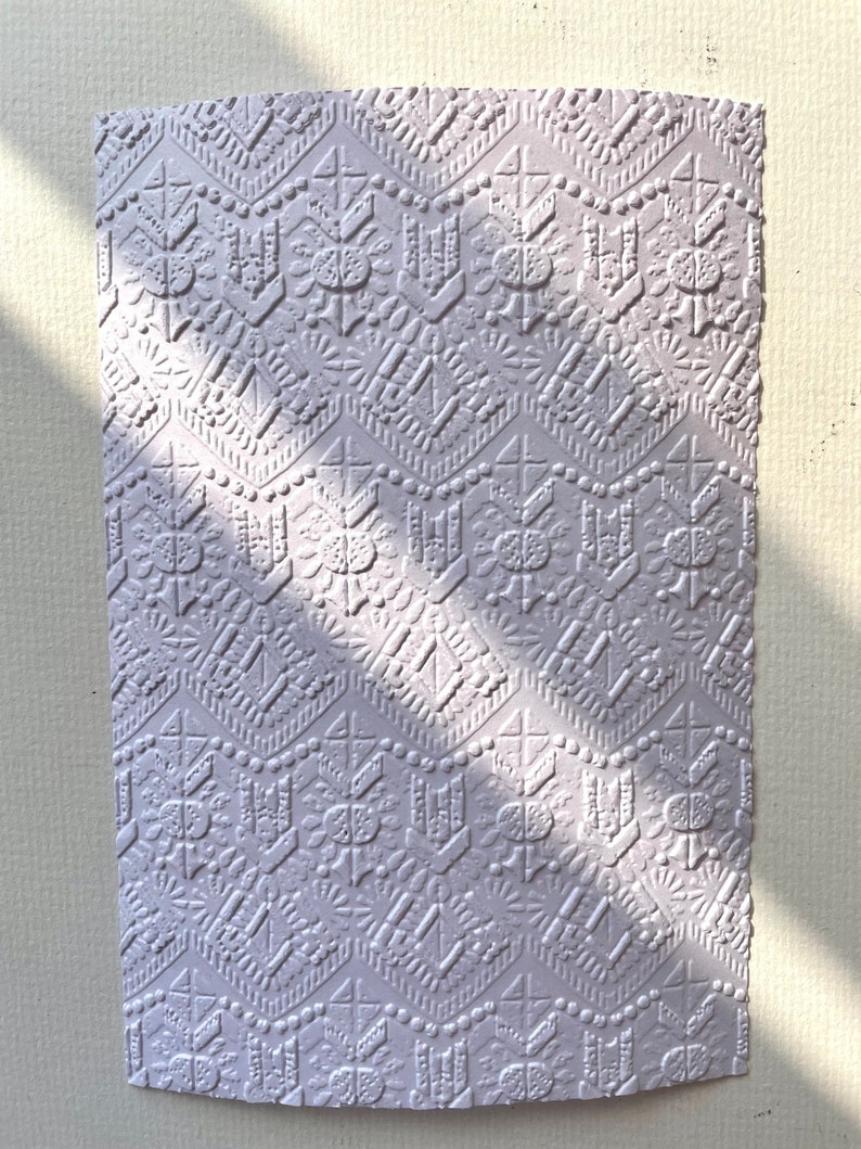 Embossed 3D White Cardstock Set of 4 Papers All Different - Etsy