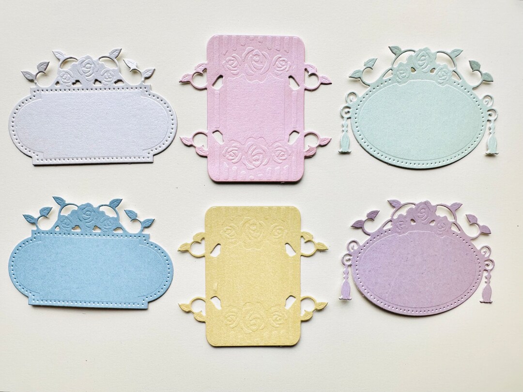 Die Cut Frames Die Cut Card Toppers Floral Frames Rose Frames Round ...