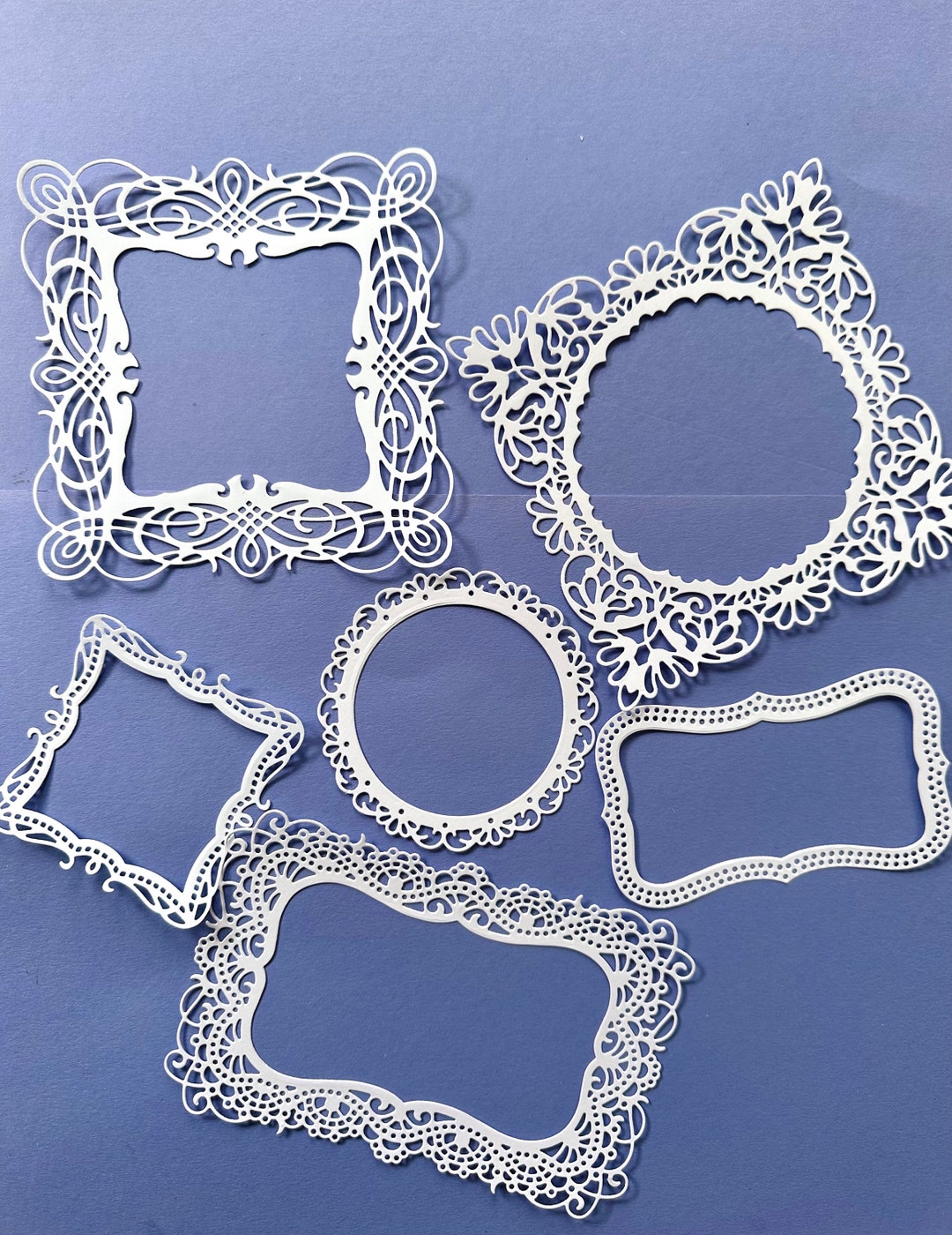 Die Cut Lacy Frames Frames Card Kit Scrapbook Frames Square Frames Oval ...