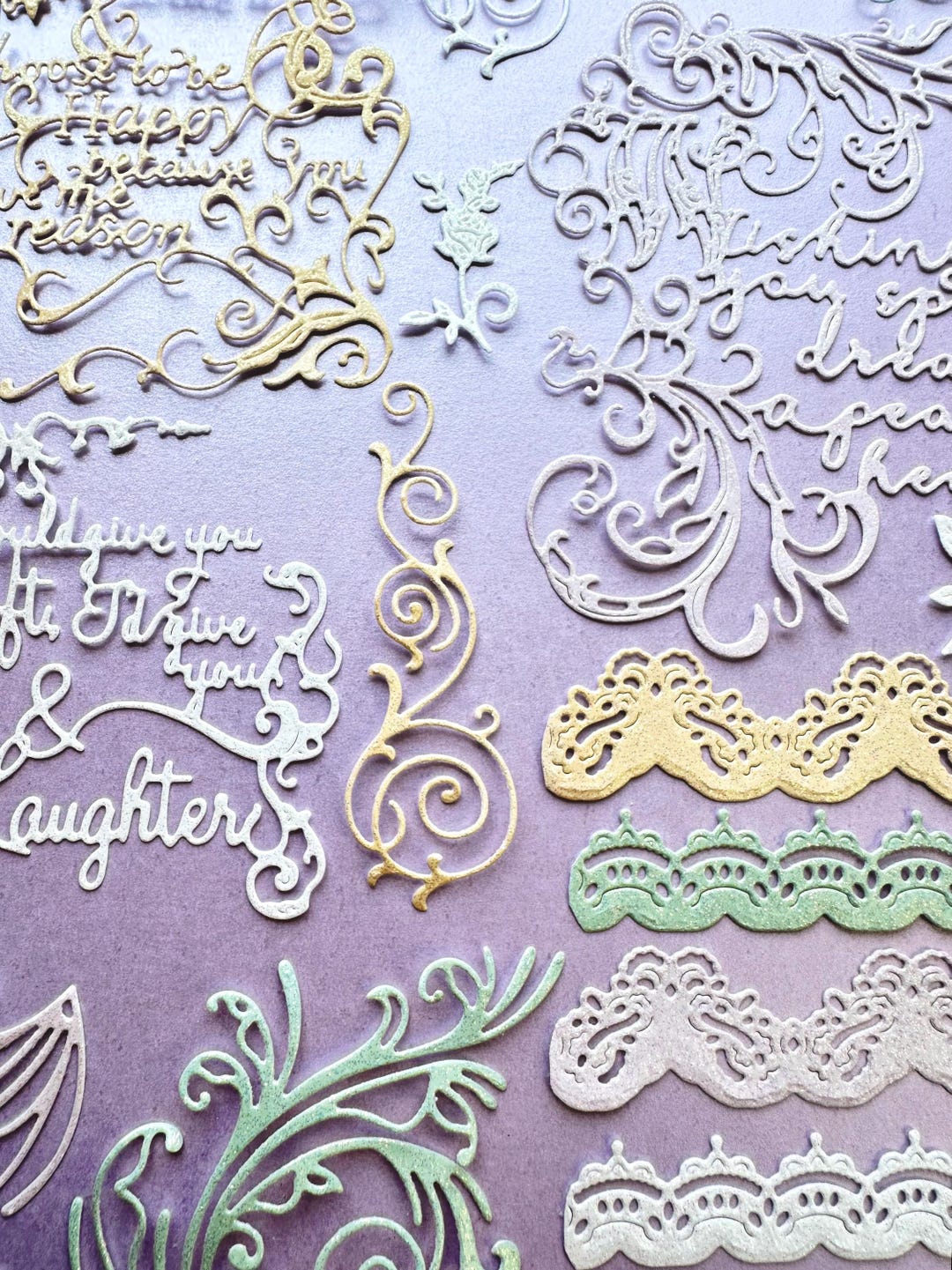 Die Cut Card Borders | Die Cut Sentiments | DIY Card Kit | Die Cut ...