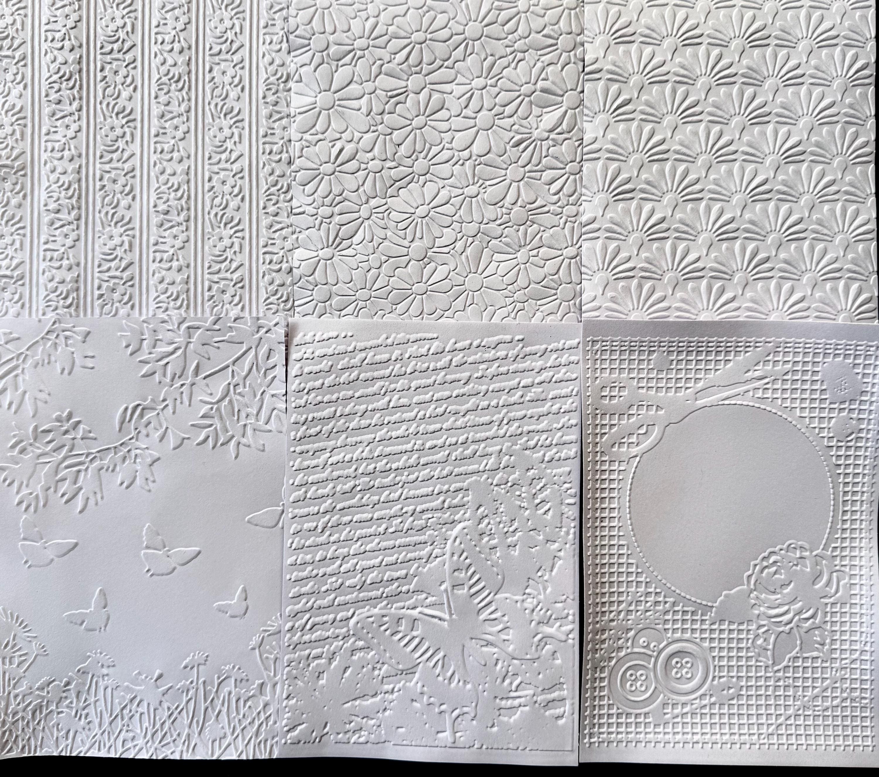 3D Embossed Craft Paper: Textures & Geometric Designs - Etsy