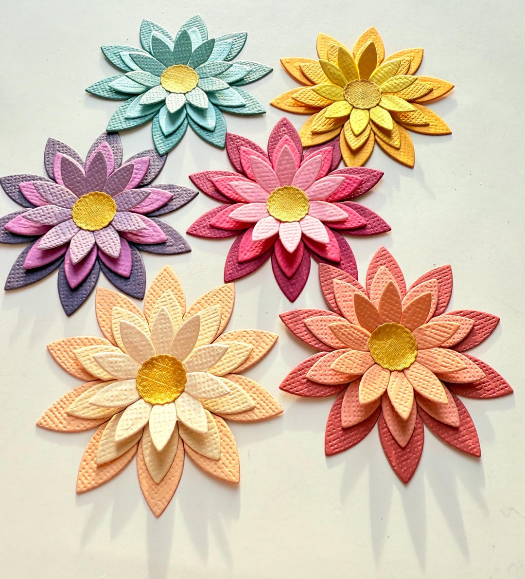 Die Cut Paper Flowers: Colorful Cardstock & Vellum Embellishments - Etsy