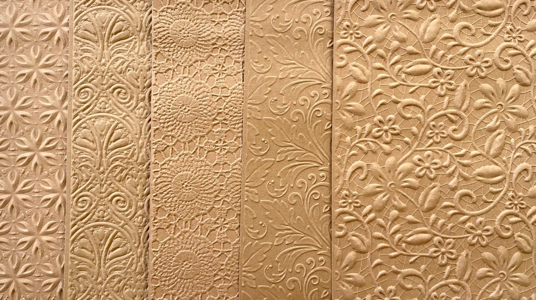 Embossed 3D Craft Paper Set of 5 All Different Patterns for ...