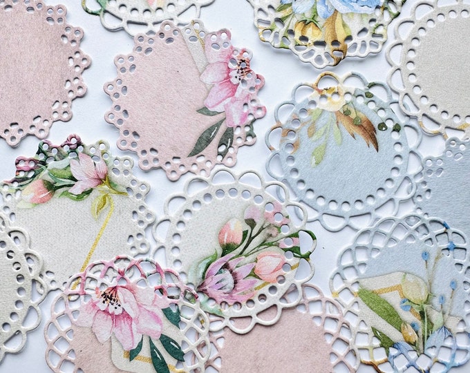 Die Cut Doilies Recycled Doilies Floral Doilies Set of 13 Pieces Size 4 ...