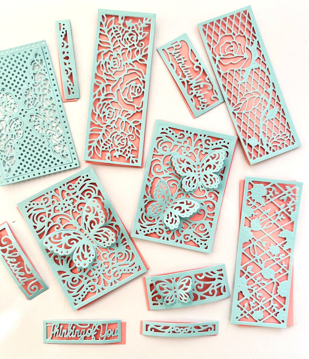 Die Cut Lacy Frames Card Panels Frames Card Kit Die Cut Sentiments Rose ...