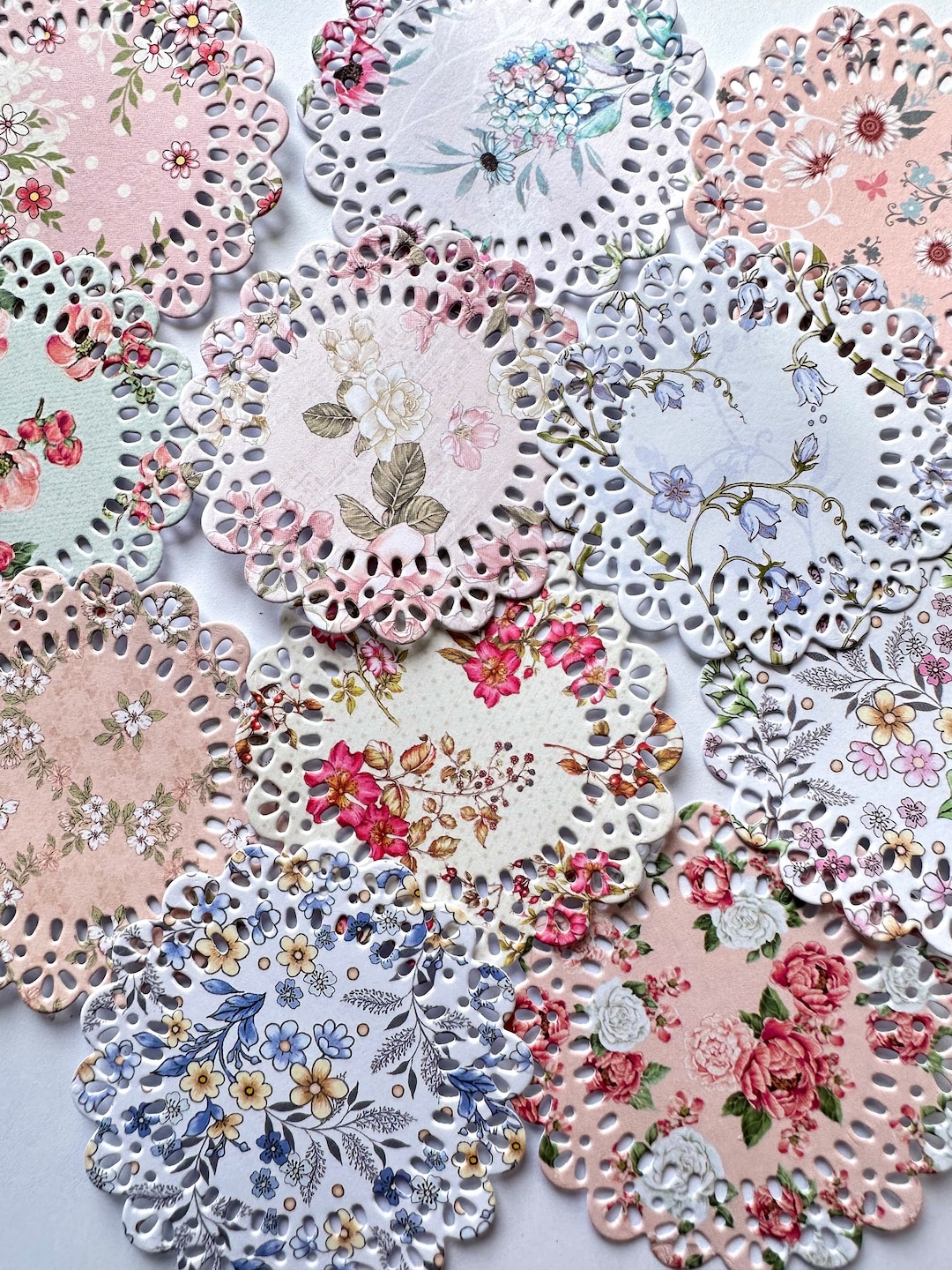 Floral Die Cut Paper Doilies: Scrapbooking & Card Making - Etsy