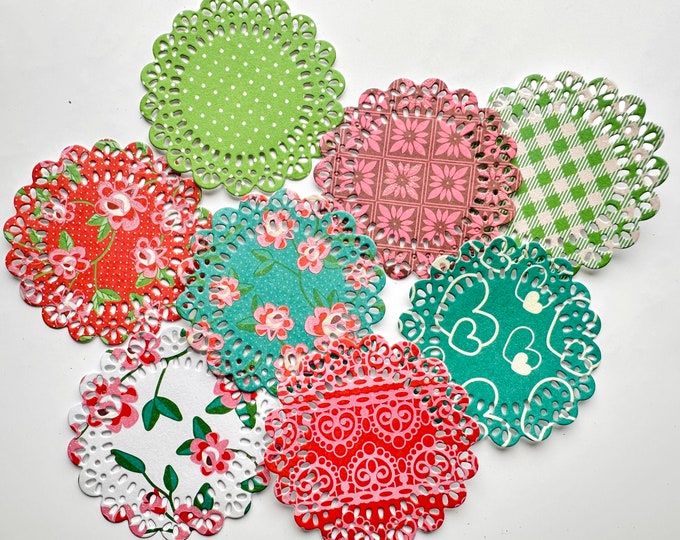 Die Cut Doilies Recycled Doilies Floral Doilies Set of 13 Pieces Size 4 ...