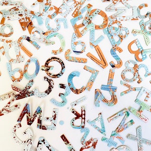 Die Cut Letters Die Cut Numbers Die Cut Alphabet Letters Card Kit - Etsy