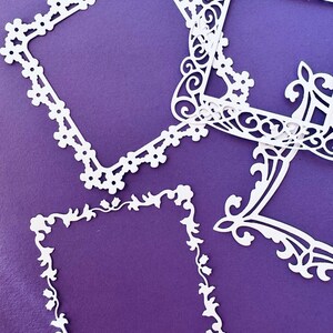 Die Cut Frames Square Frames Lacy Frames Embossed Frames Floral Frames ...