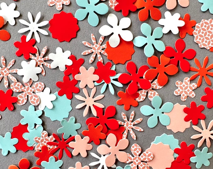 Die Cut Gloss Finish Double Sided Flowers Set of 50 for Card Making ...