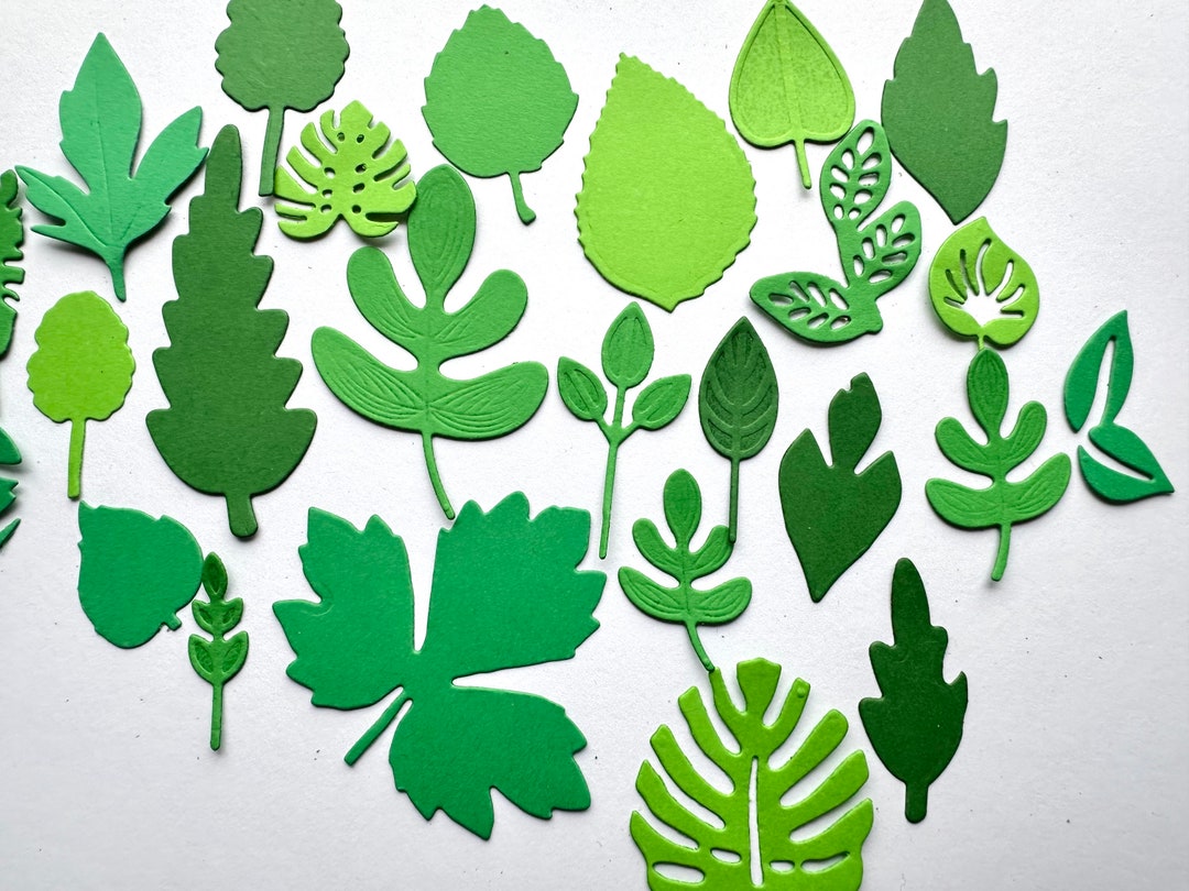 Die Cut Leaves Die Cut Grasses Leaves Card Kit Easter Die Cuts Easter ...