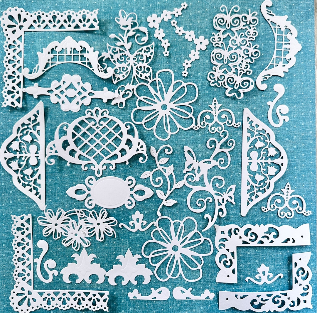 Die Cut Corners | Lacy Corners | Die Cut Flourishes | Card Toppers ...