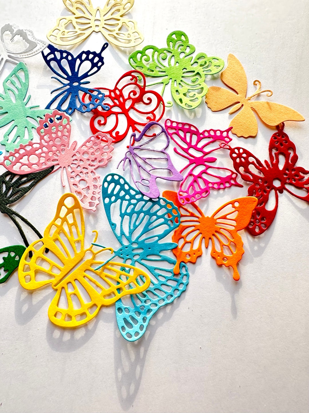 Die Cut Butterflies 20 Pieces Lacy Butterflies Butterfly Card Kit Die ...