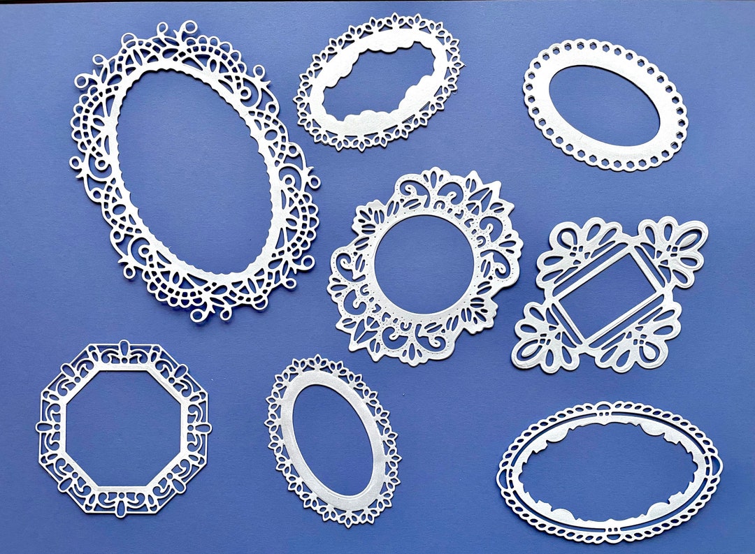 Die Cut by Me Frames Set of 8 All Different Sizes and Designs for Card ...