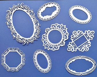 Pack of 50 Die Cut Assorted Mini Frames for Card Making / Scrapbooking ...