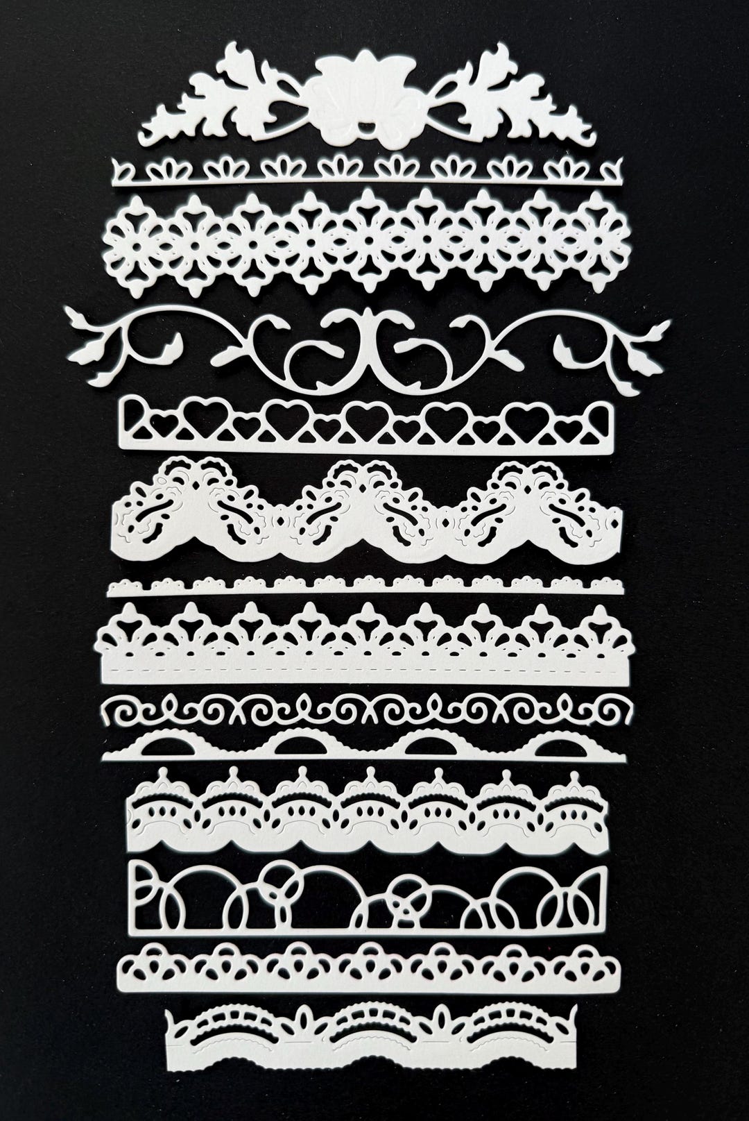 Lacy Die Cut Card Borders | Paper Lace - Etsy UK