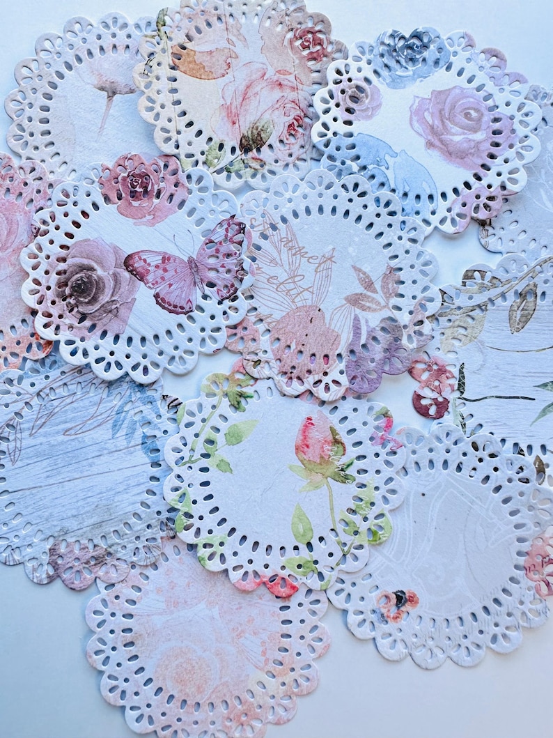 Floral Die Cut Paper Doilies: Scrapbooking & Card Making - Etsy