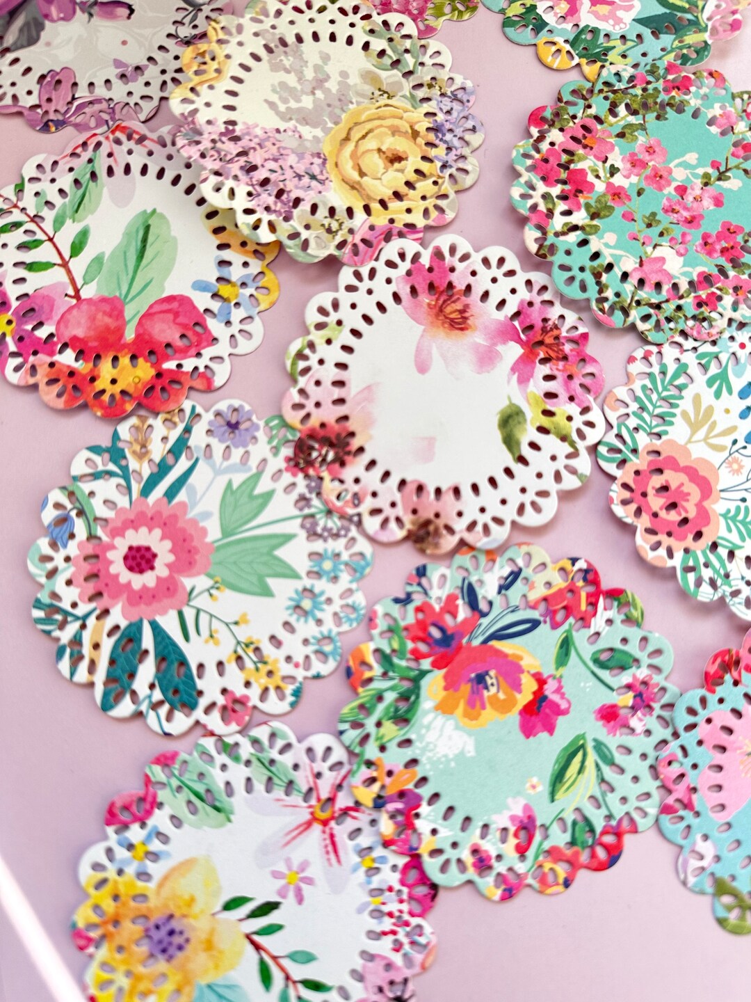 Die Cut Floral Doilies | Scrapbooking, Junk Journal - Etsy