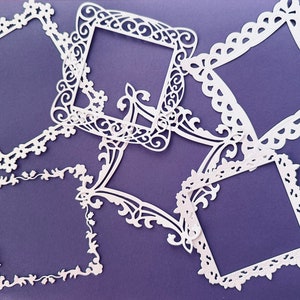 Die Cut Frames Square Frames Lacy Frames Embossed Frames Floral Frames ...