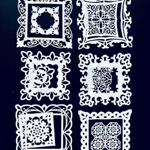 Die Cut Frames Square Frames Lacy Frames Embossed Frames Floral Frames ...