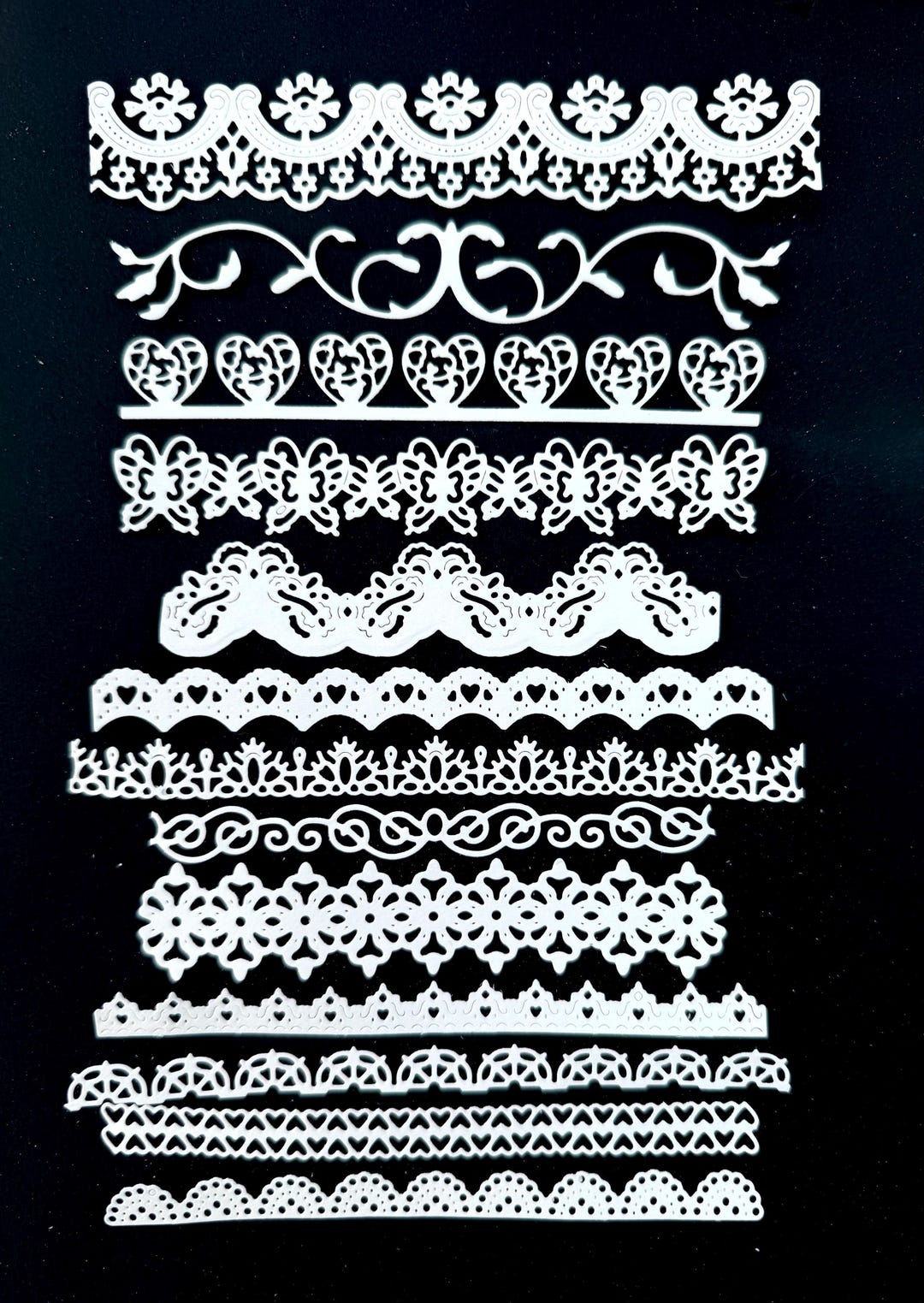 Die Cut Borders | Lacy Borders | Card Borders | Die Cut Heart Borders ...