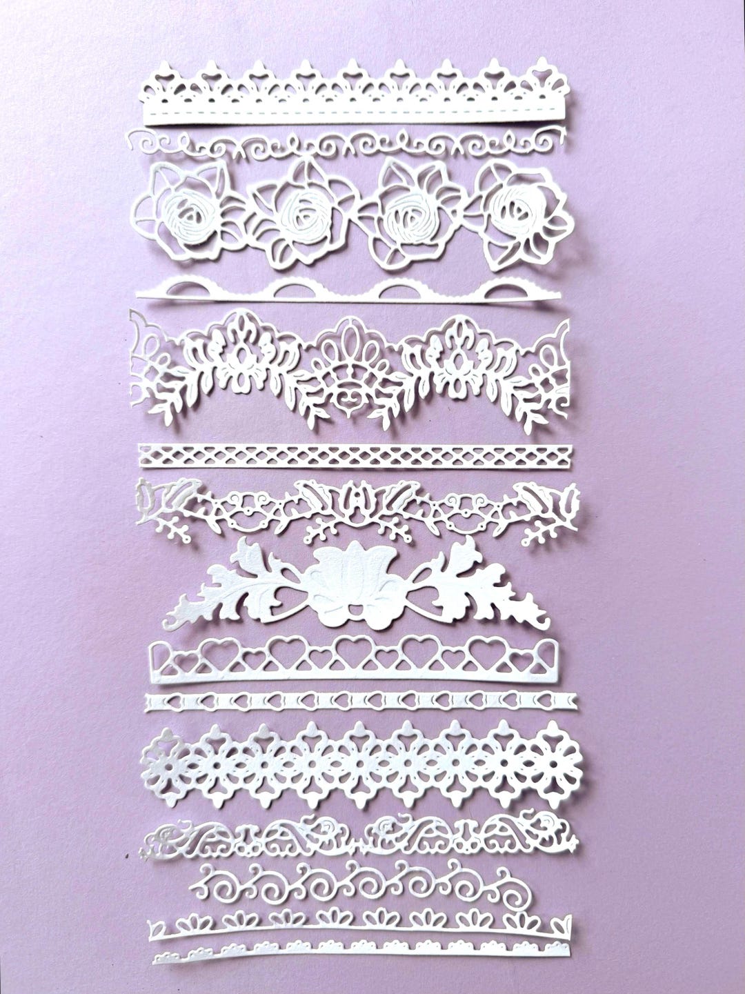 Die Cut Lacy Card Borders | Paper Embellishments - Etsy