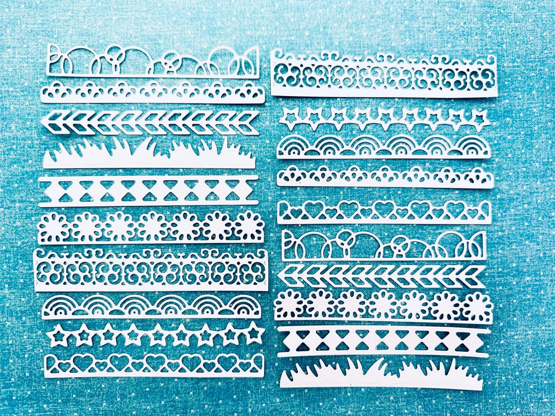 Die Cut Card Borders: Lacy, Floral, Heart Designs - Etsy