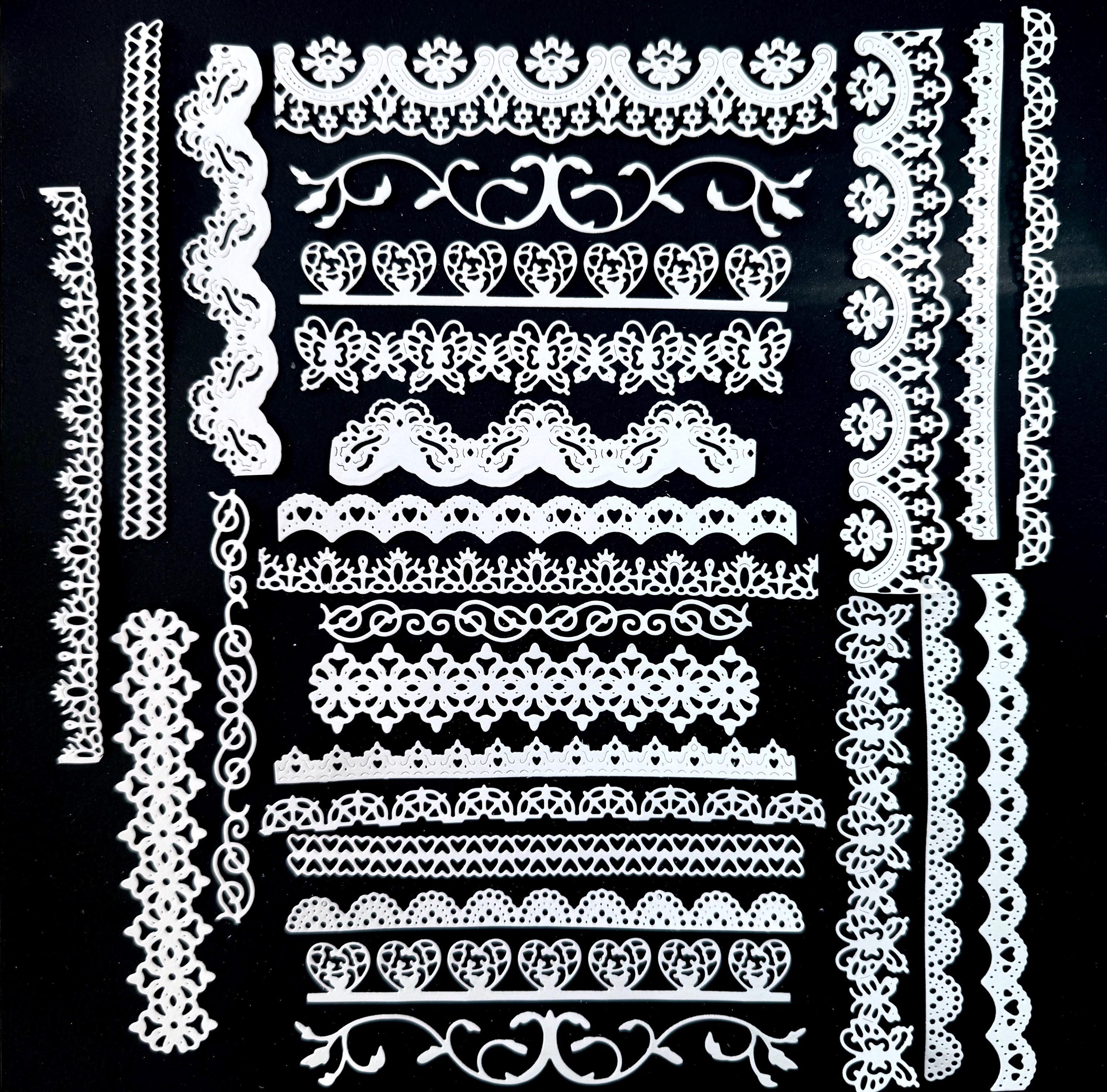 Die Cut Card Borders: Lacy, Floral, Heart Designs - Etsy