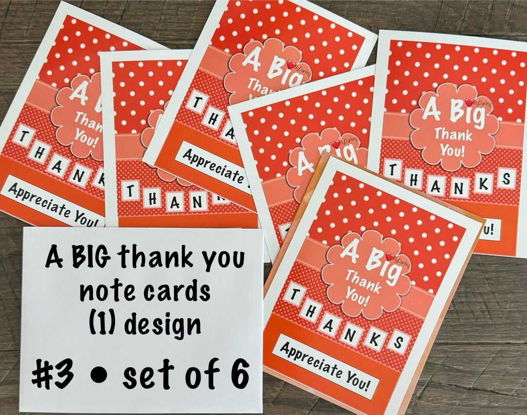 THANK YOU Animal Greeting Cards-assorted Signs of Thank You’s Notes ...