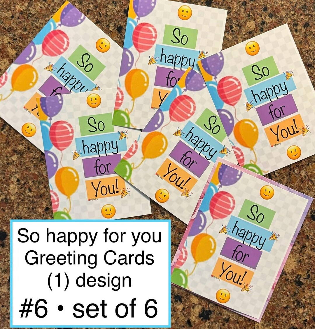 Congratulations-good Luck Greeting Cards-so Happy for You-best of Luck ...