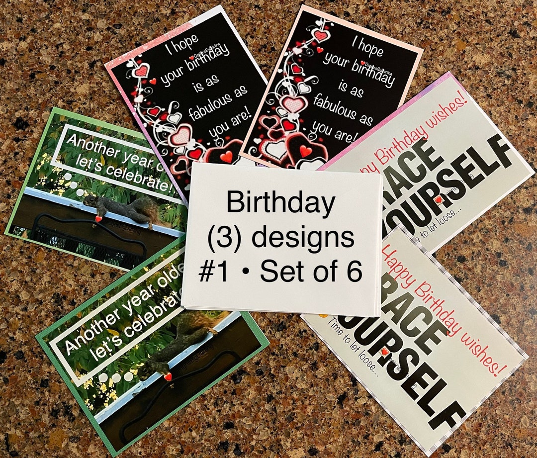 Happy Birthday Note Cards. Assorted Sets of Birthday Greeting - Etsy