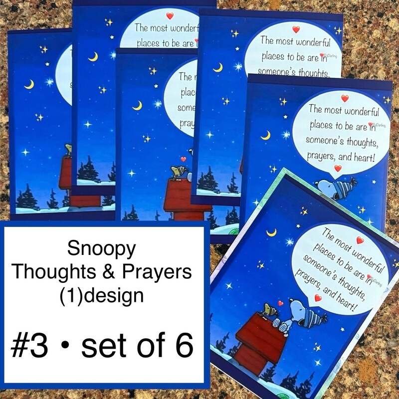 Snoopy Cards - Etsy