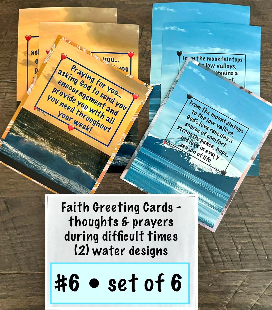 FAITH Encouragement Greeting Cards-religious Thinking of You-in Prayers ...