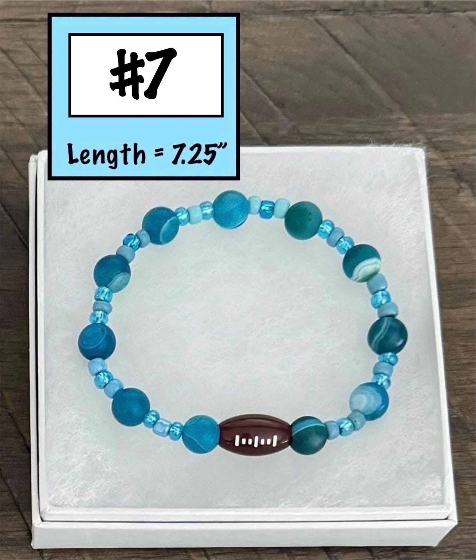 Detroit Jewelry / NFL Detroit Lions Football Charm Bracelets / Blue ...