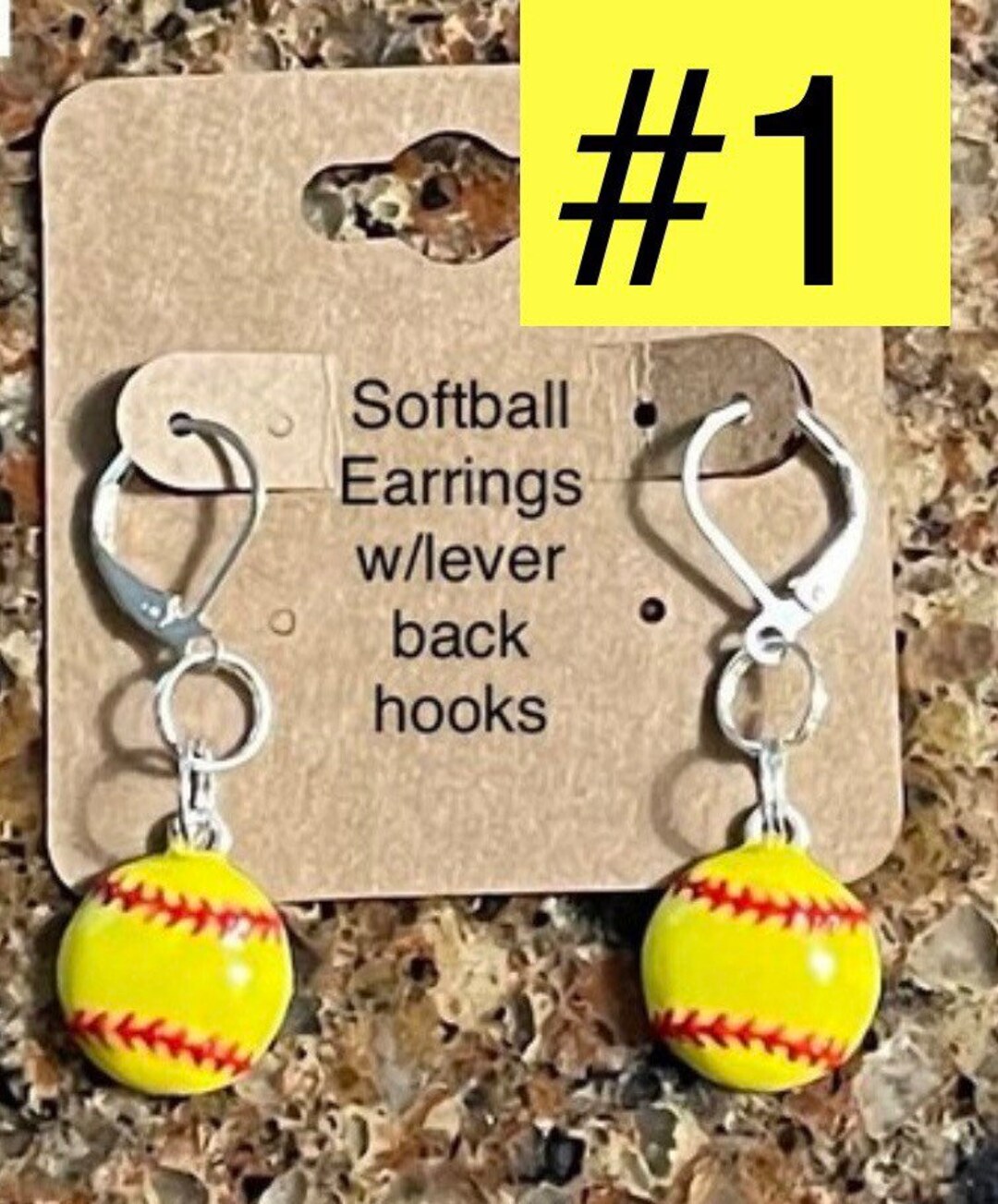 Softball Jewelry. Softball Team Gifts. Sports Themed Jewelry. Yellow ...