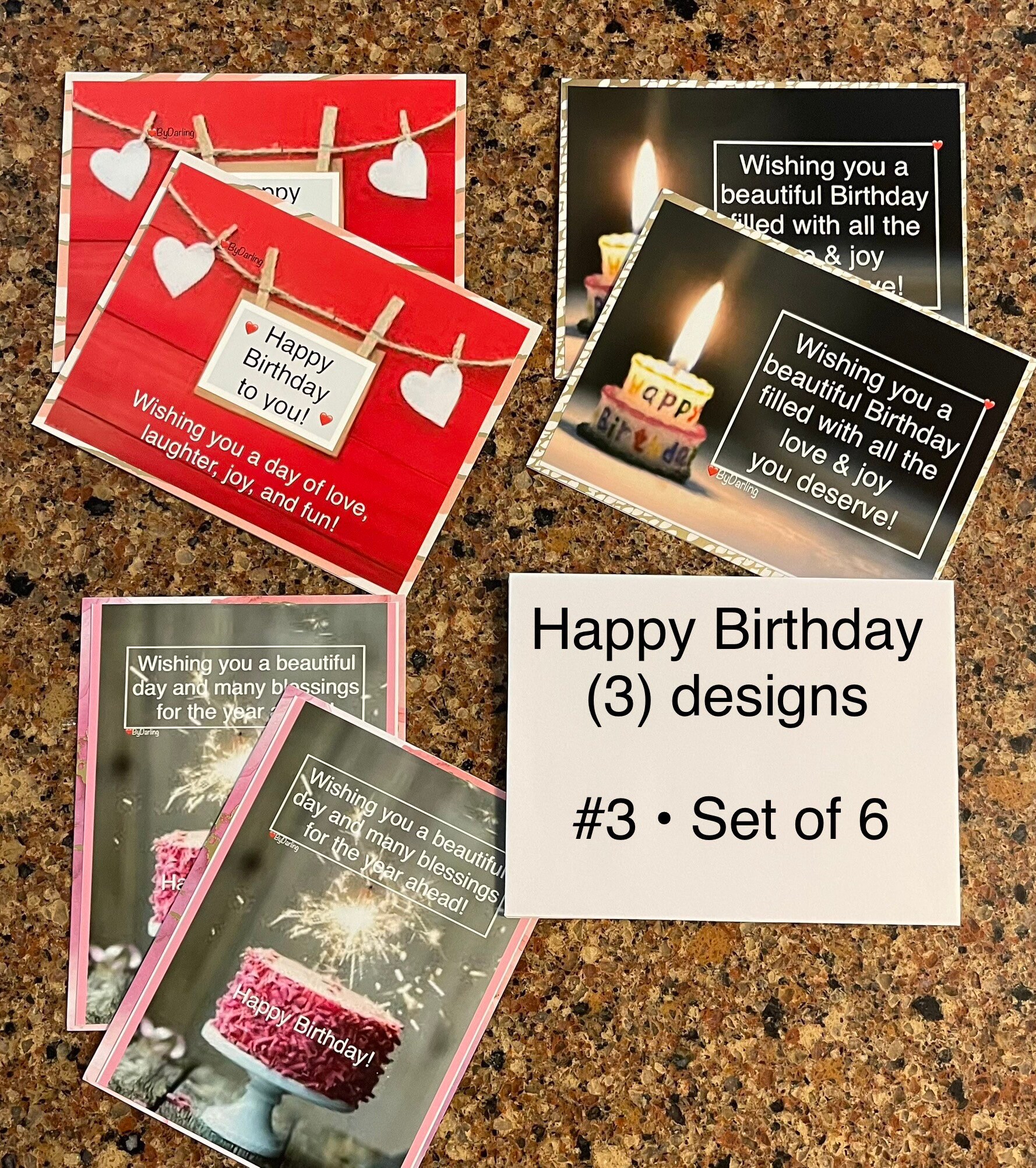Happy Birthday Note Cards. Assorted Sets of Birthday Greeting - Etsy