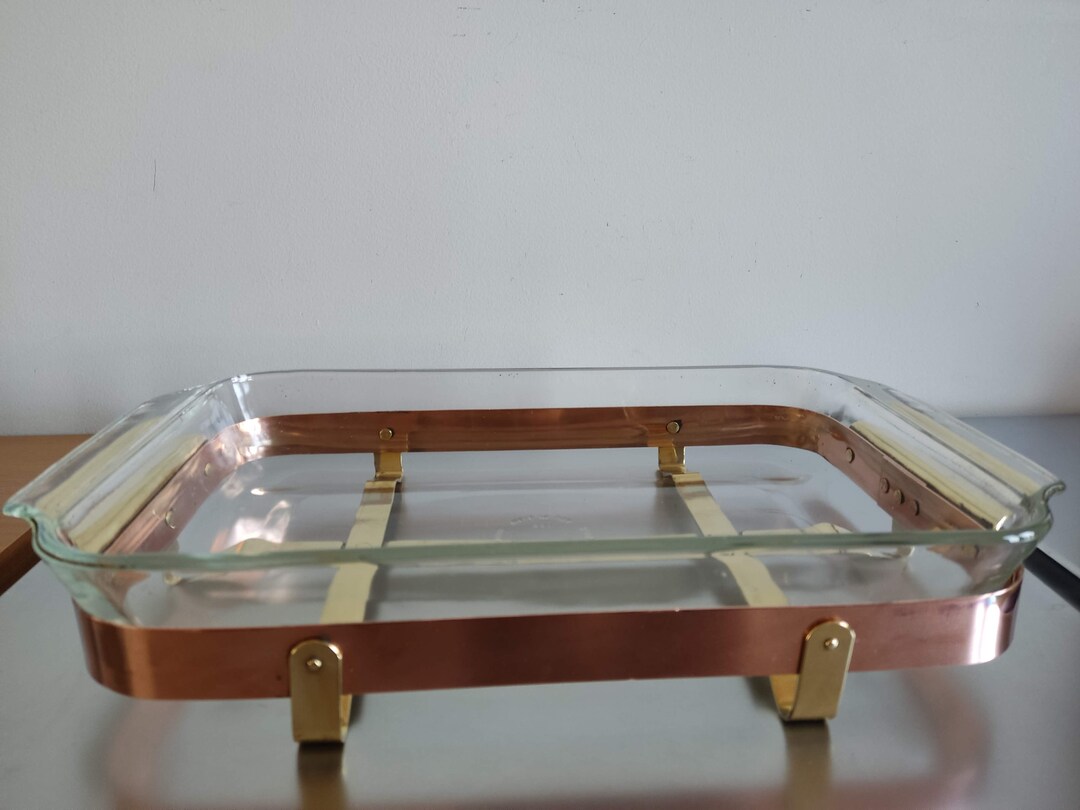 Vintage Tagus Portugal Copper Casserole Holder With Oven Proof ...