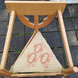 Neo-gothic 3-legged Oak Chair Vintage Antique Monks Stool German From ...