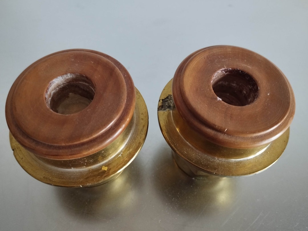 Old Pair Antique Brass Hub Caps for a Old Car, Carriage , Cart , Wagon ...