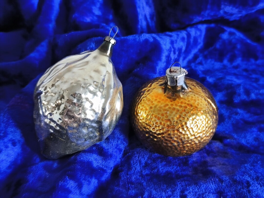 Set of 2 Vintage Soviet Christmas Ornaments Lemon and Mandarin USSR ...