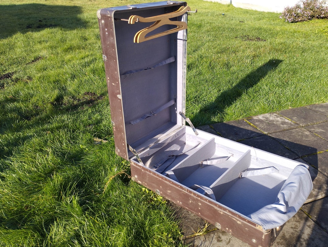 Vintage Travel Suitcase Luggage Wardrobe British. - Etsy