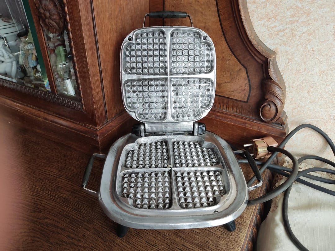 Vintage Husqvarna Electric Waffle Iron – Swedish Cast Iron Waffle Maker ...