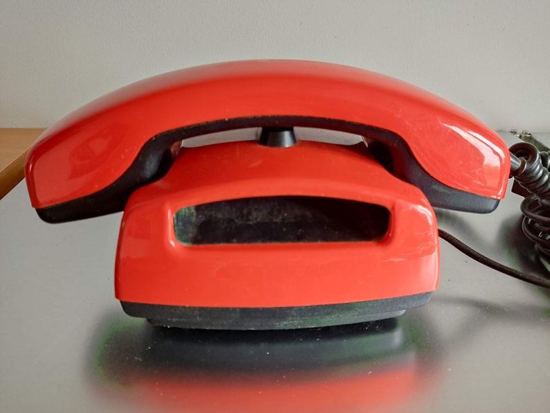 Vintage Soviet Russian Rotary Dial Phone Red Telephone 1990 - Etsy