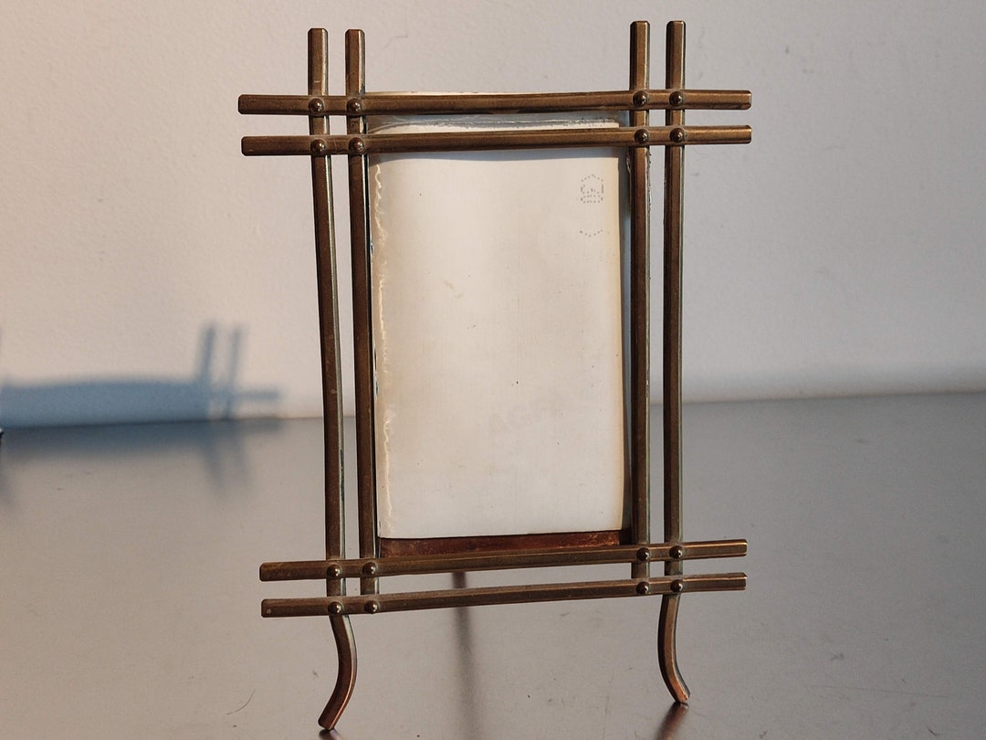 Antique Brass Standing Picture Frame With Glass/ Home Accessories ...