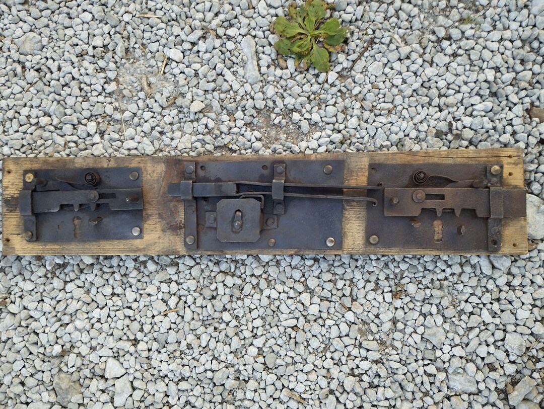 Antique Xixc. Swedish HAND Forged WROUGHT Farm Door Locks Wall ...