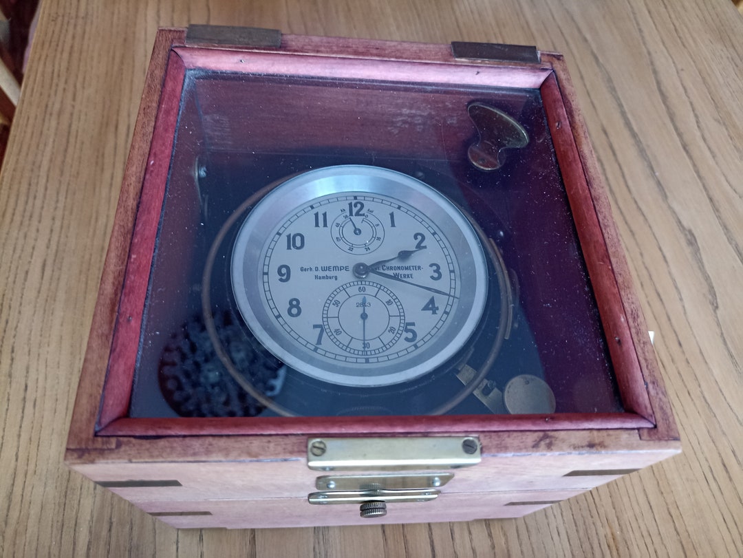 Old 1943 Original Nautical Ships German Chronometer Gerh. Wempe Hamburg ...