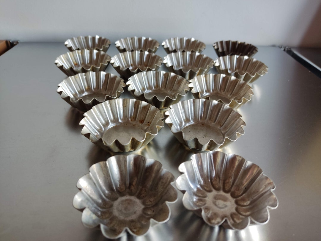 Vintage Set 15 Pcs. Aluminium Sandbakkel Cookie Biscuit Cake Molds ...