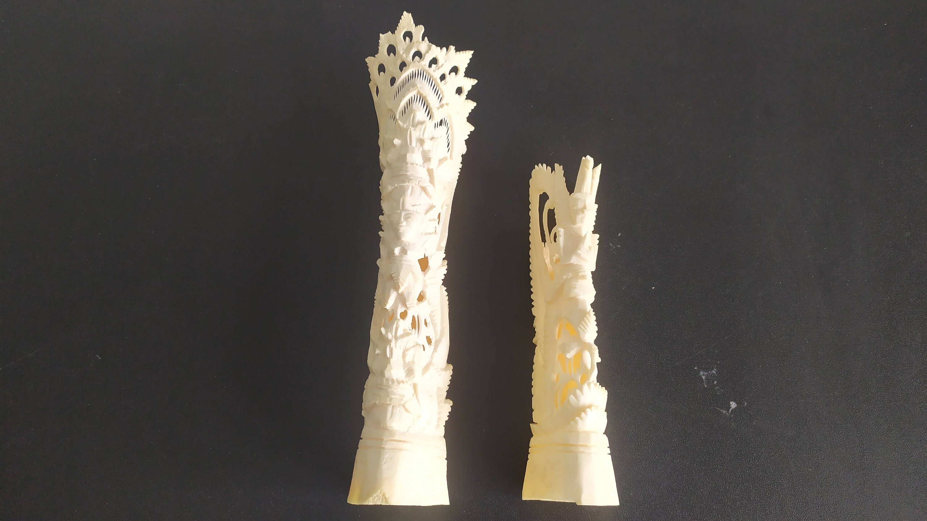 Mexican Cow Bone Carved Folk Art Two Sculptures. - Etsy